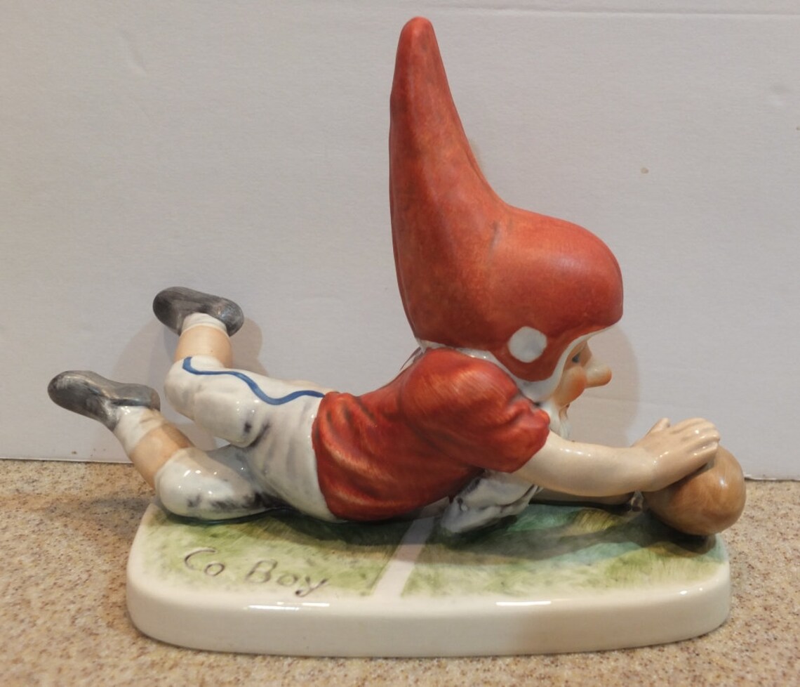Goebel Co Boy Gnome Touchdown Tommy Figurine Football Player - Etsy