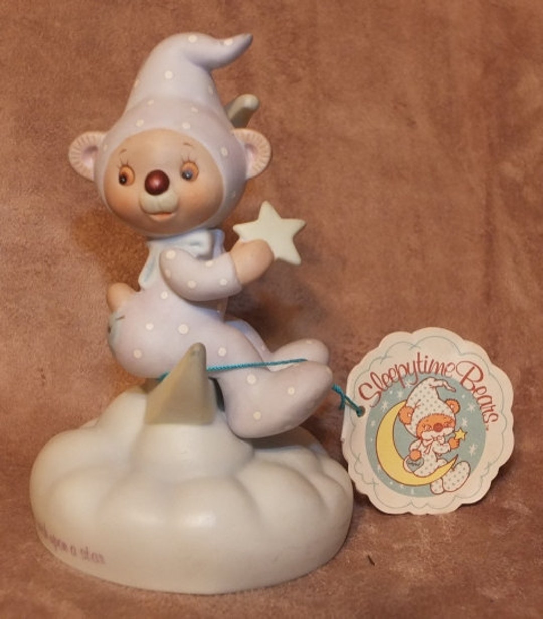 Sleepytime Bear Figurine 1983 Wallace Berrie - Etsy Nederland