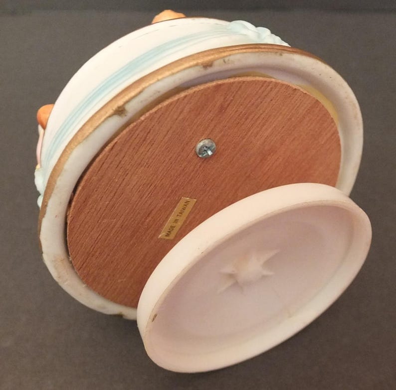 Teddy Bear With Football Music Box Figurine - Etsy