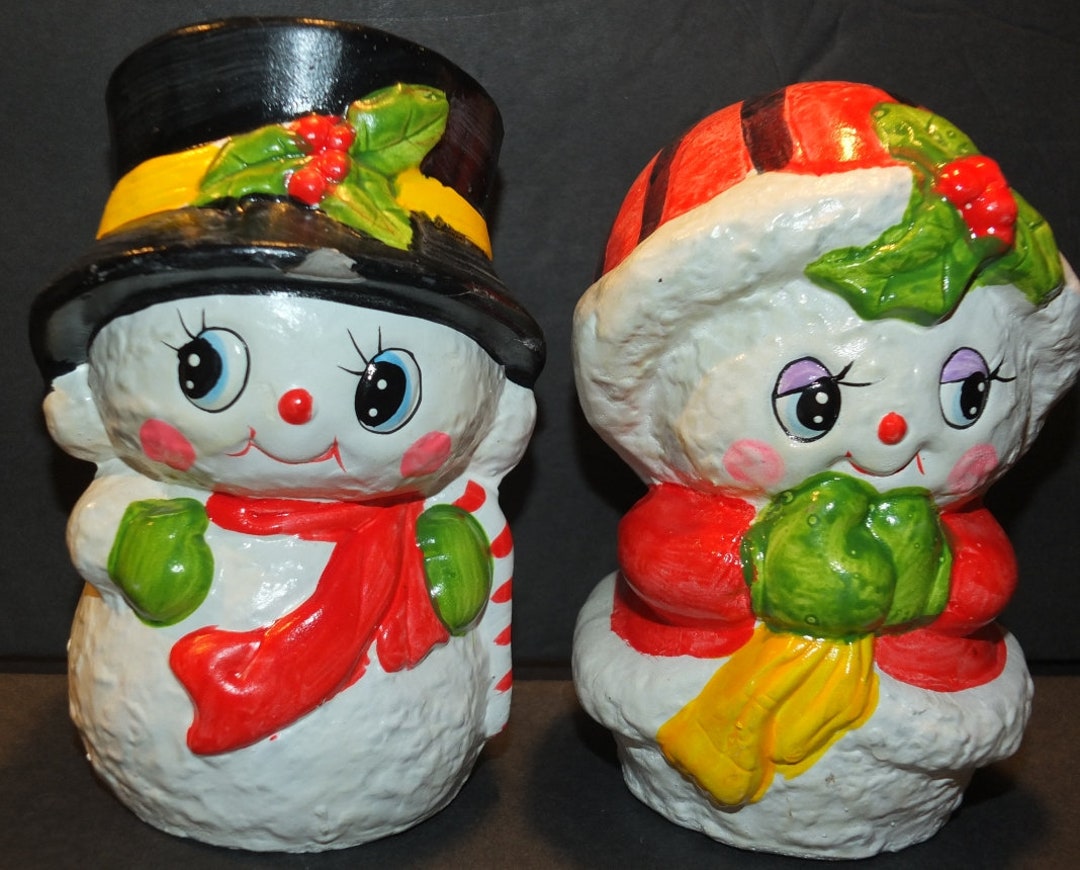UCGC Snowman and Snowwoman Coin Banks (2) - Etsy