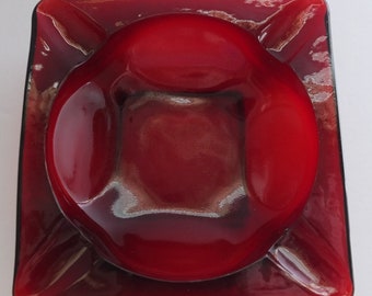 Red ashtray | Etsy