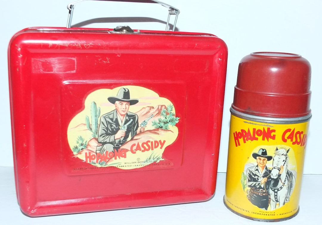 1950's Hopalong Cassidy Metal Lunch Box With Thermos - Etsy