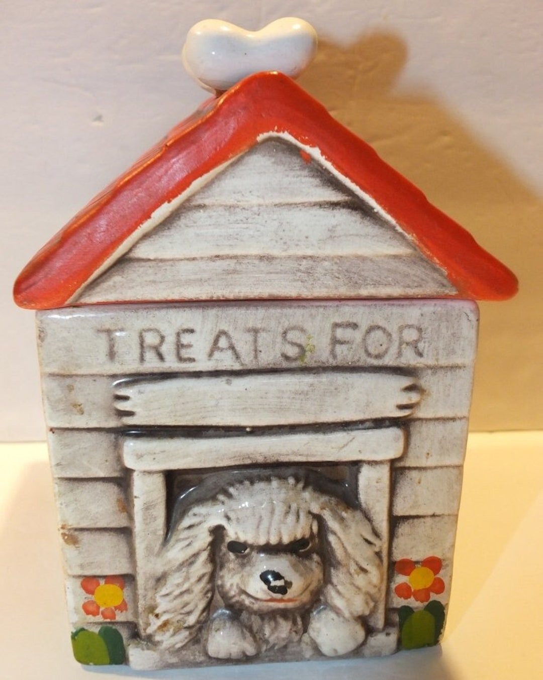 Vintage Dog House Treat Biscuit Cookie Jar - Etsy