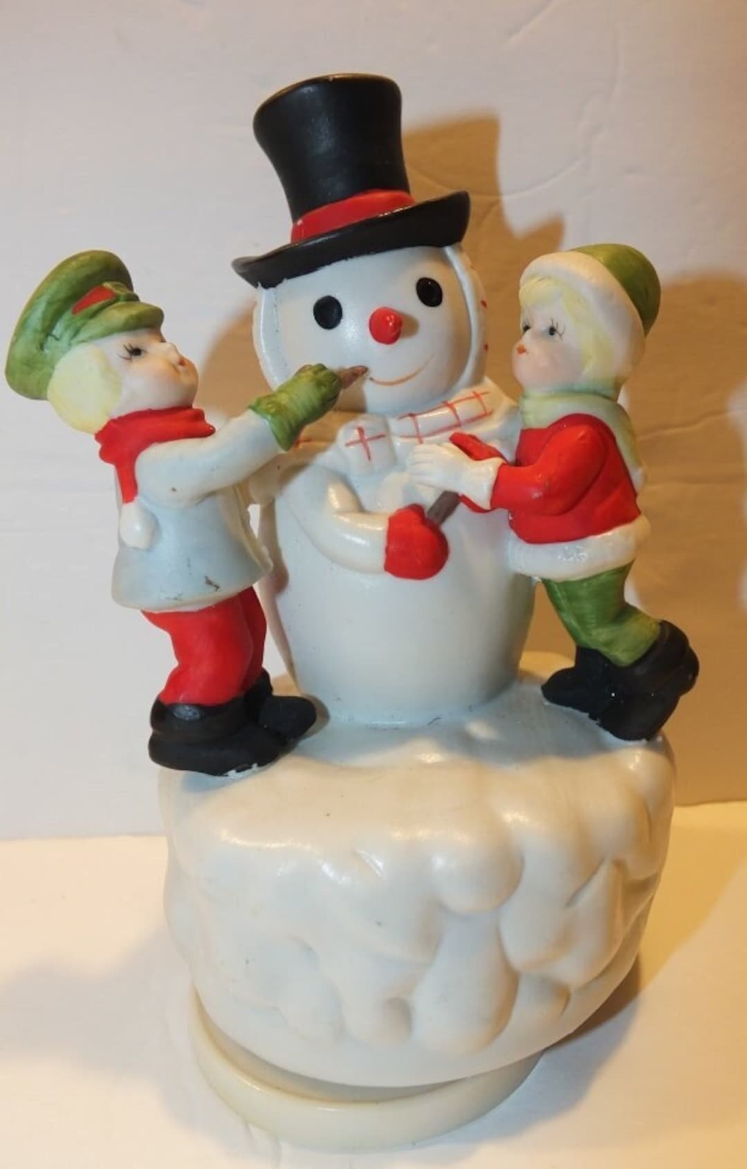 Mann Kids Building Snowman Music Box White Christmas Tune - Etsy