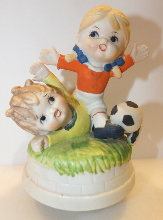 Himark Kids Playing Soccer Music Box it's A Small | Etsy