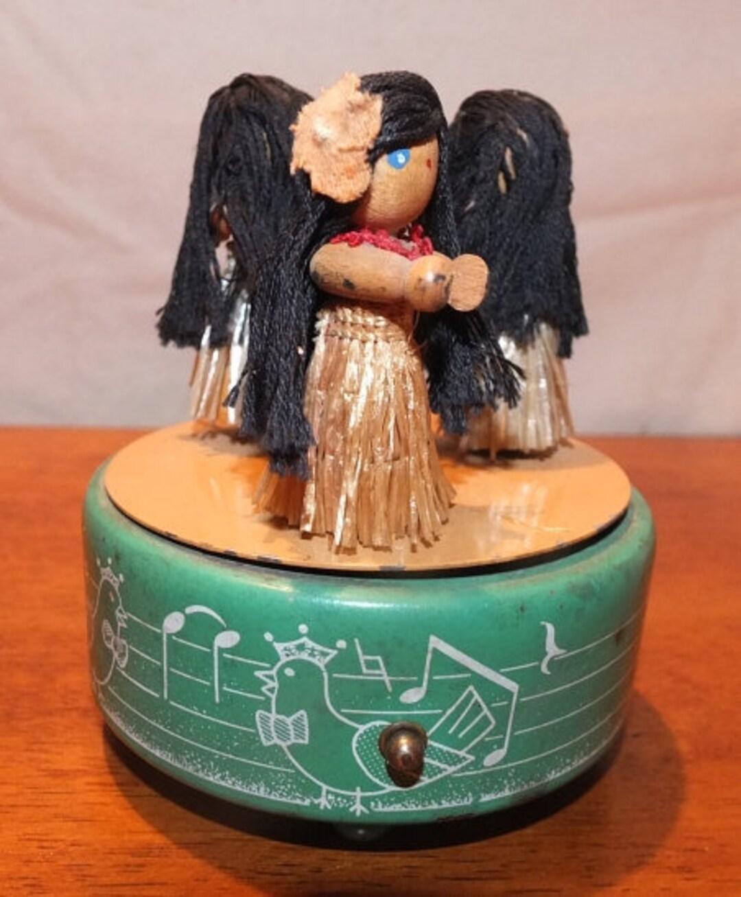 Vintage Metal Wind up Hula Dancers Music Box - Etsy