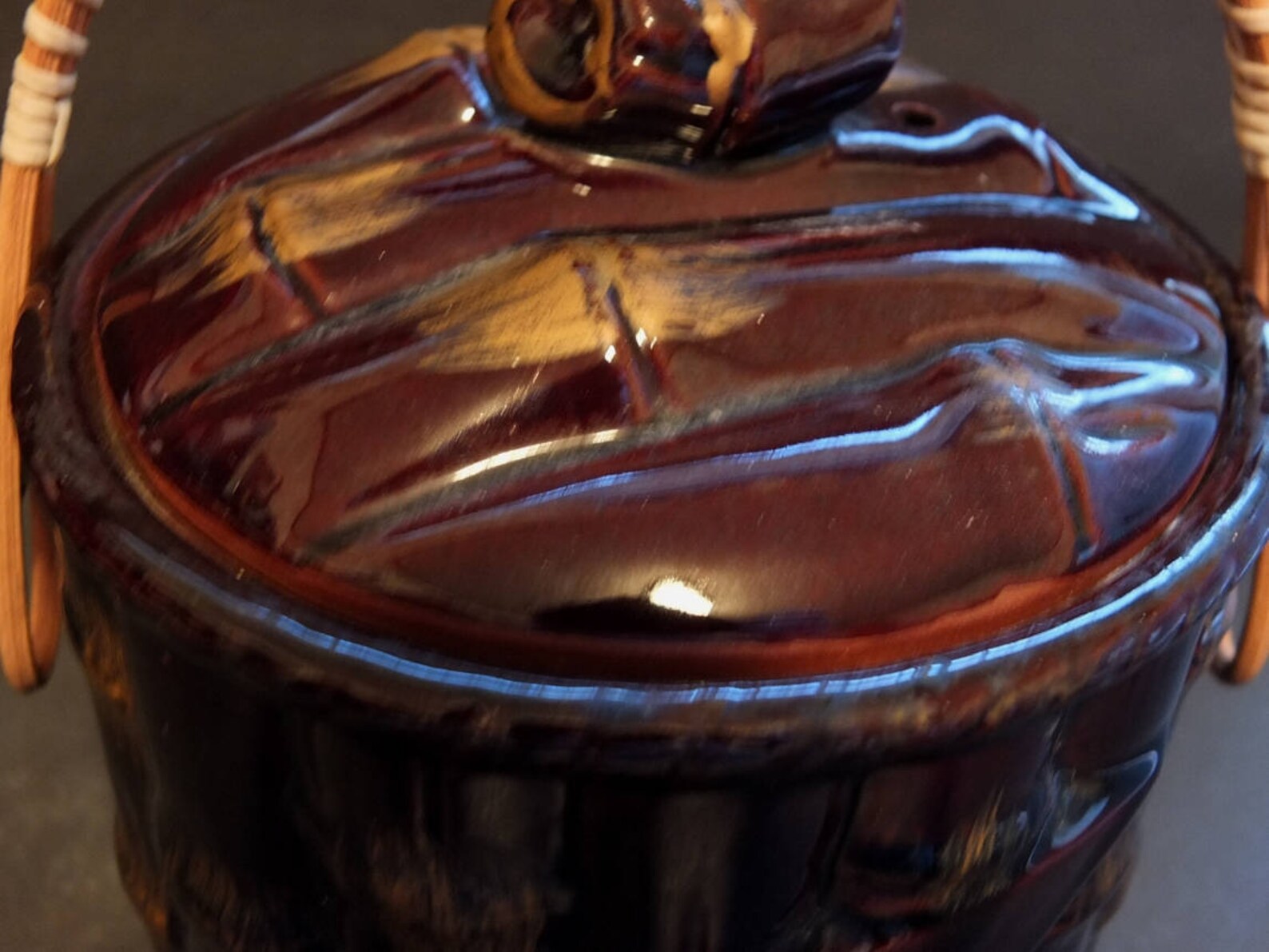 Vintage Redware Pottery Cookie Jar | Etsy