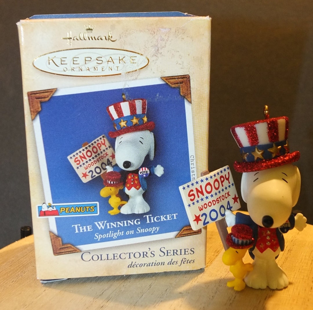 2004 Hallmark Snoopy the Winning Ticket Ornament Peanuts Gang - Etsy