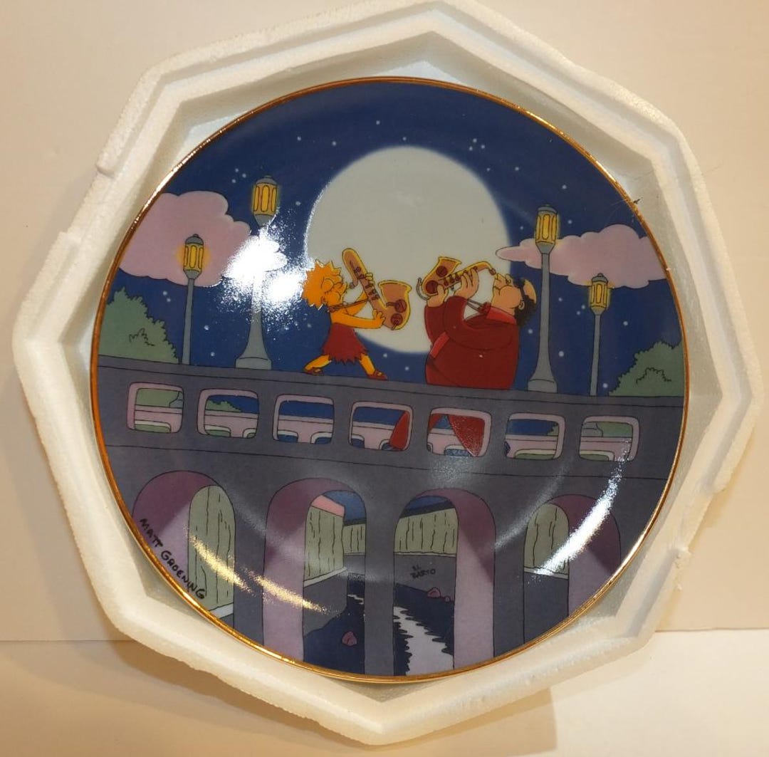 The Simpsons Lisa and Her Sax Limited Edition Collector Plate 1993 - Etsy