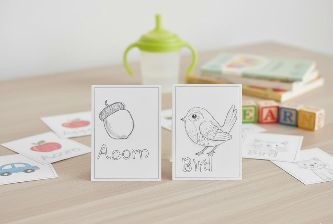 My First Words: Learn and Color - Etsy
