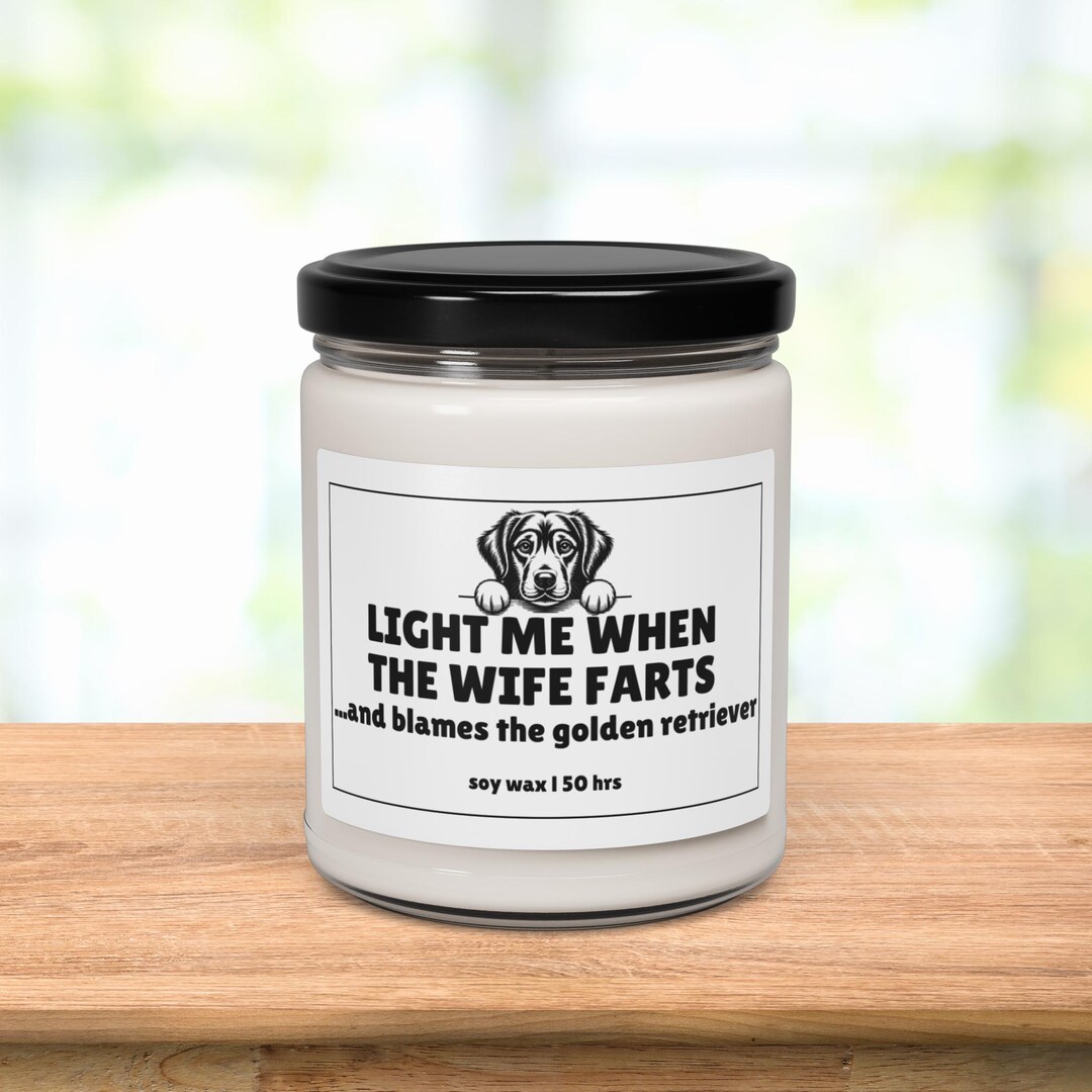 Funny Dog Fart Candle Golden Retriever Mom Candle Dog Lover Gift, Wife ...