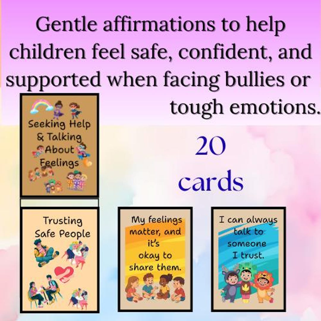 Kids Affirmation Cards: Anti-bullying, Feelings & Support (PDF ...