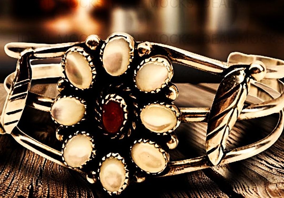 Signed Mary S. Lew Navajo Sterling Silver Cuff | Rare Mediterranean ...