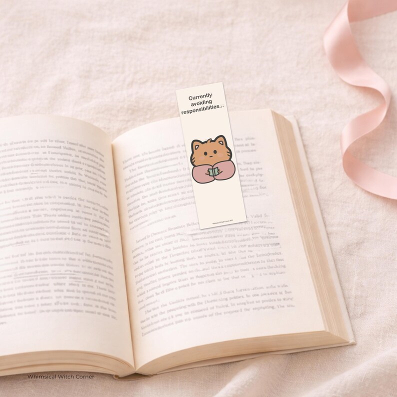Currently Avoiding Responsibilities Cat Bookmark – Funny Printable Cat ...