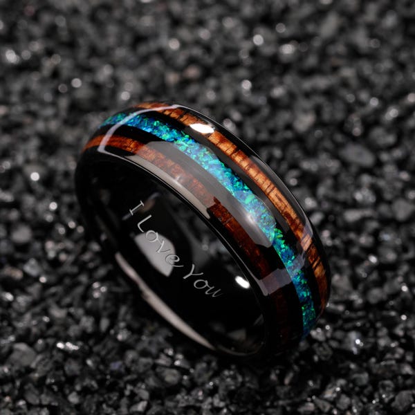 Koa Wood Ring - Etsy