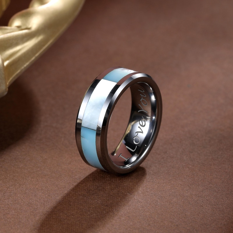 Beveled Shell Rings - Etsy