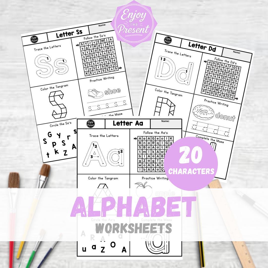 Alphabet A to Z Preschool Worksheets | Alphabet Activities for Kids ...