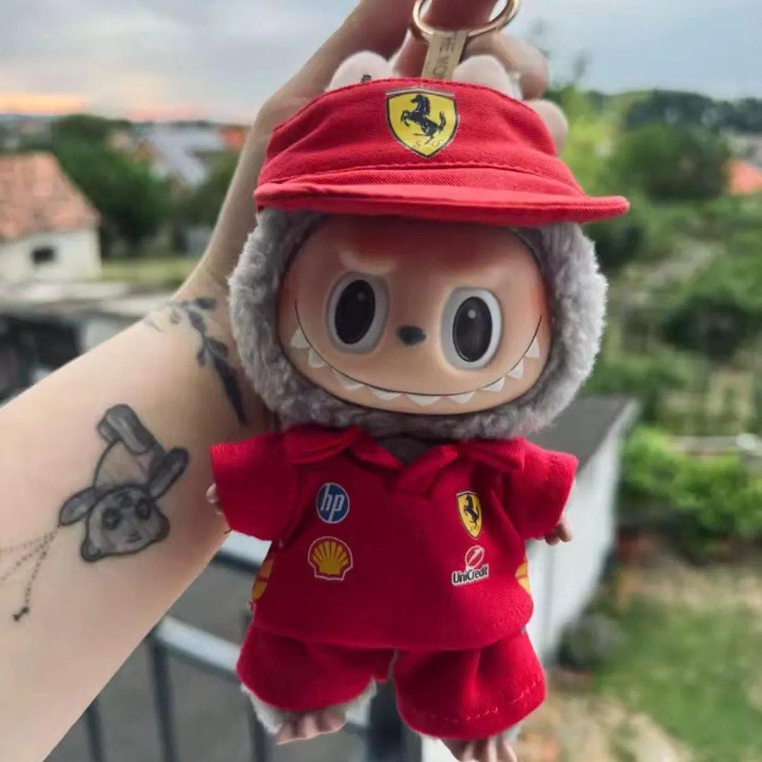 Labubu Doll Ferrari Racing Outfit: Handmade 17cm Doll Clothes - Etsy