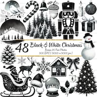 Luxury Black Friday Clipart Bundle | Neutral Christmas Shopping ...