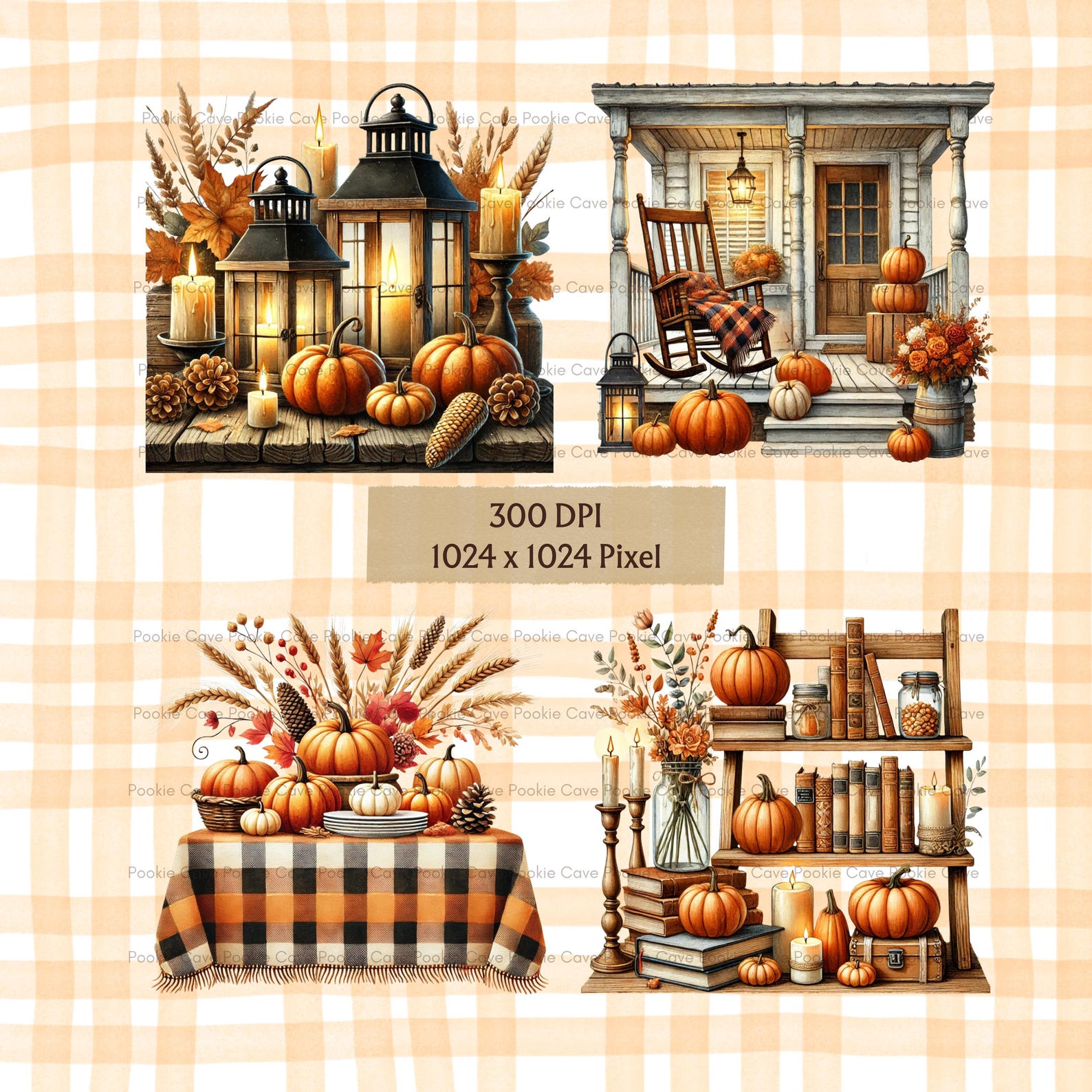 Farmhouse Thanksgiving PNG Bundle | Rustic Autumn Harvest Clipart ...