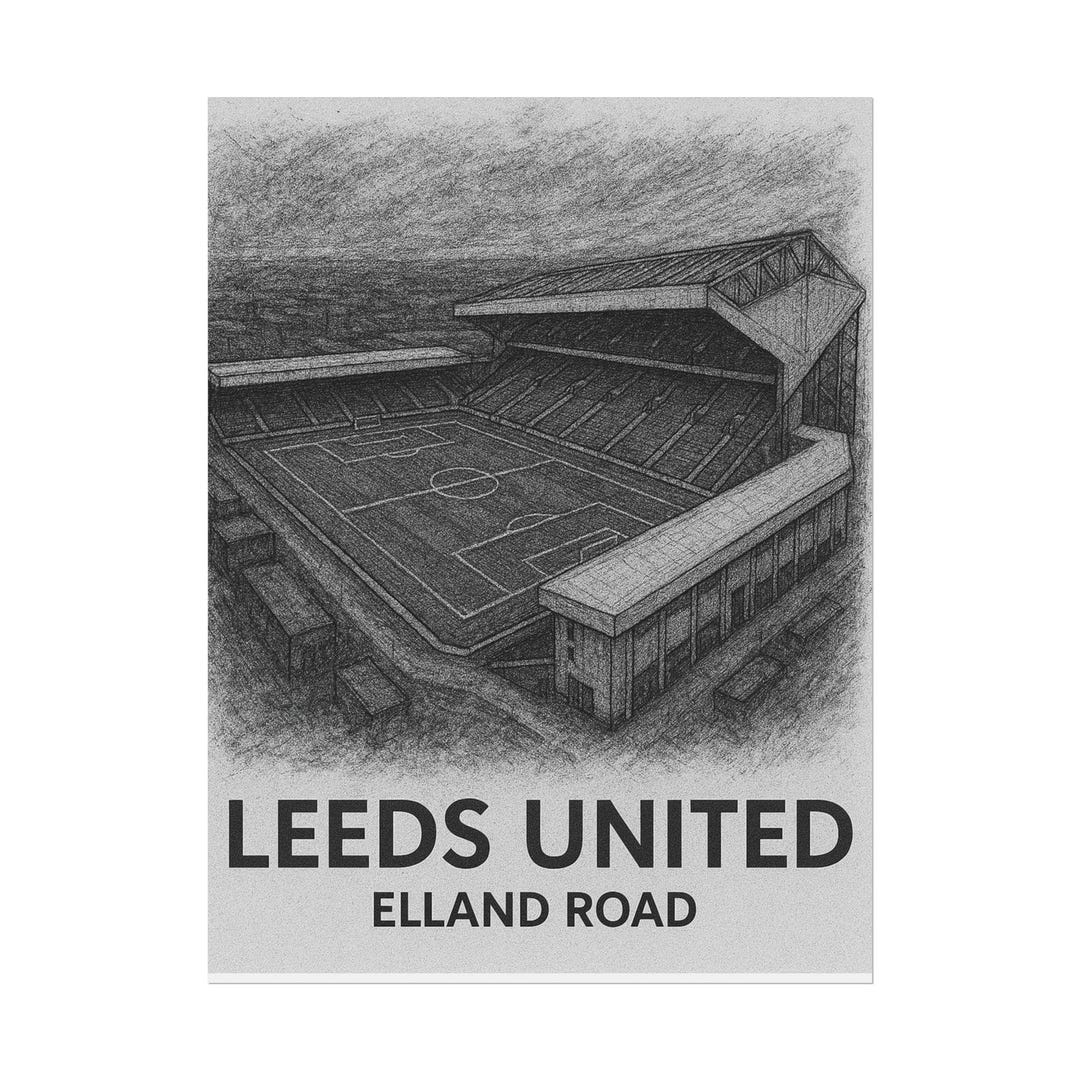 Leeds United Stadium Art, Rolled Posters for Sports Fans, Unique Wall ...