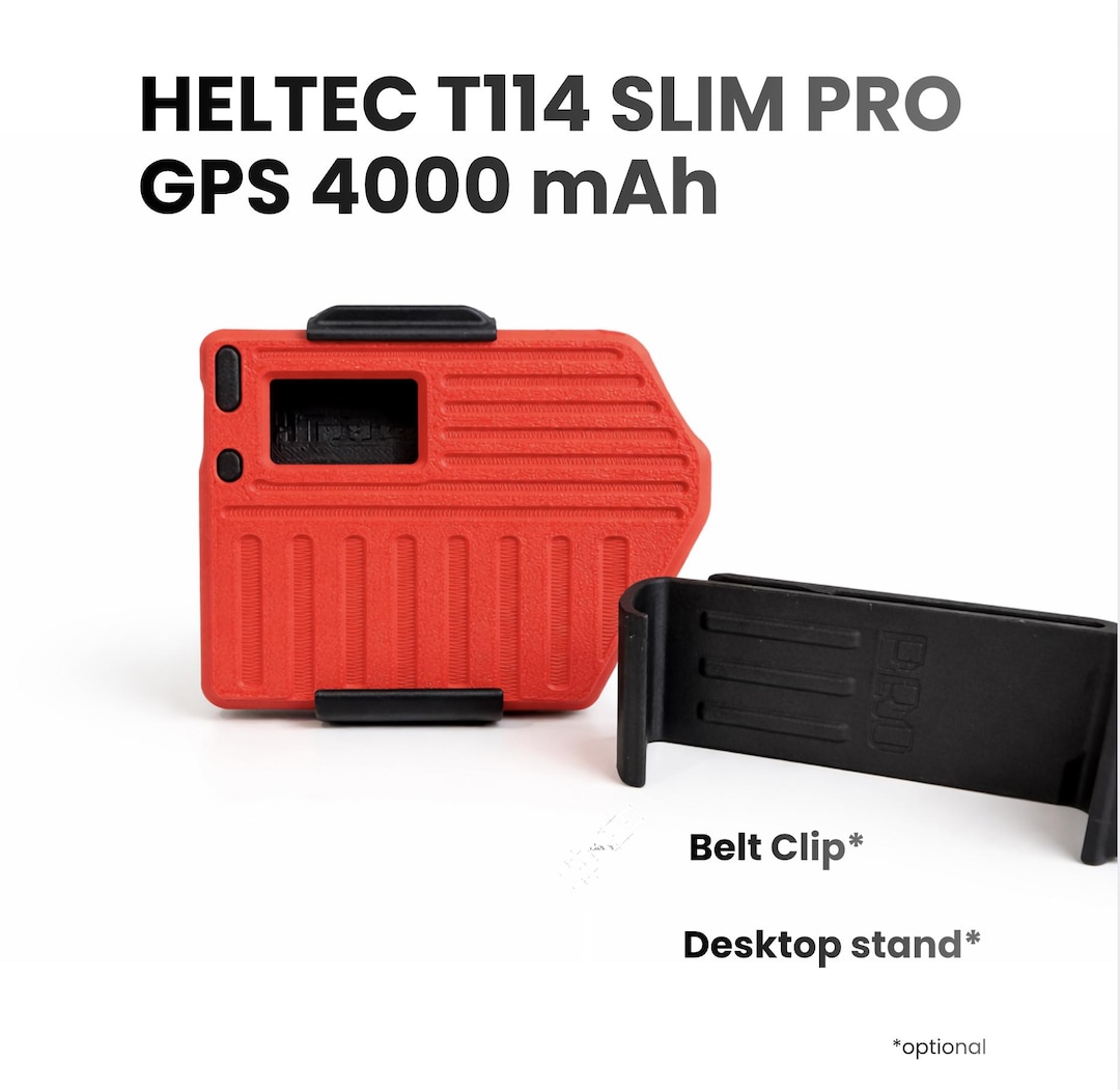 Heltec T114 Slim Pro GPS 4000 mAh 3D-geprinte Meshtastic-behuizing ...