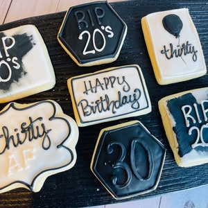 12 RIP to 20's Cookies - Decorated Birthday Cookies - Death to My 20s ...