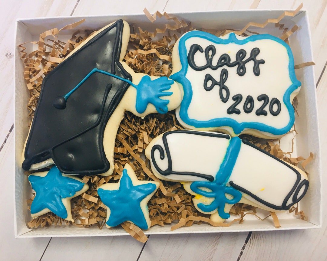 CLASS OF 2020 Graduation Cookie Gift Box, Graduation Dessert ...