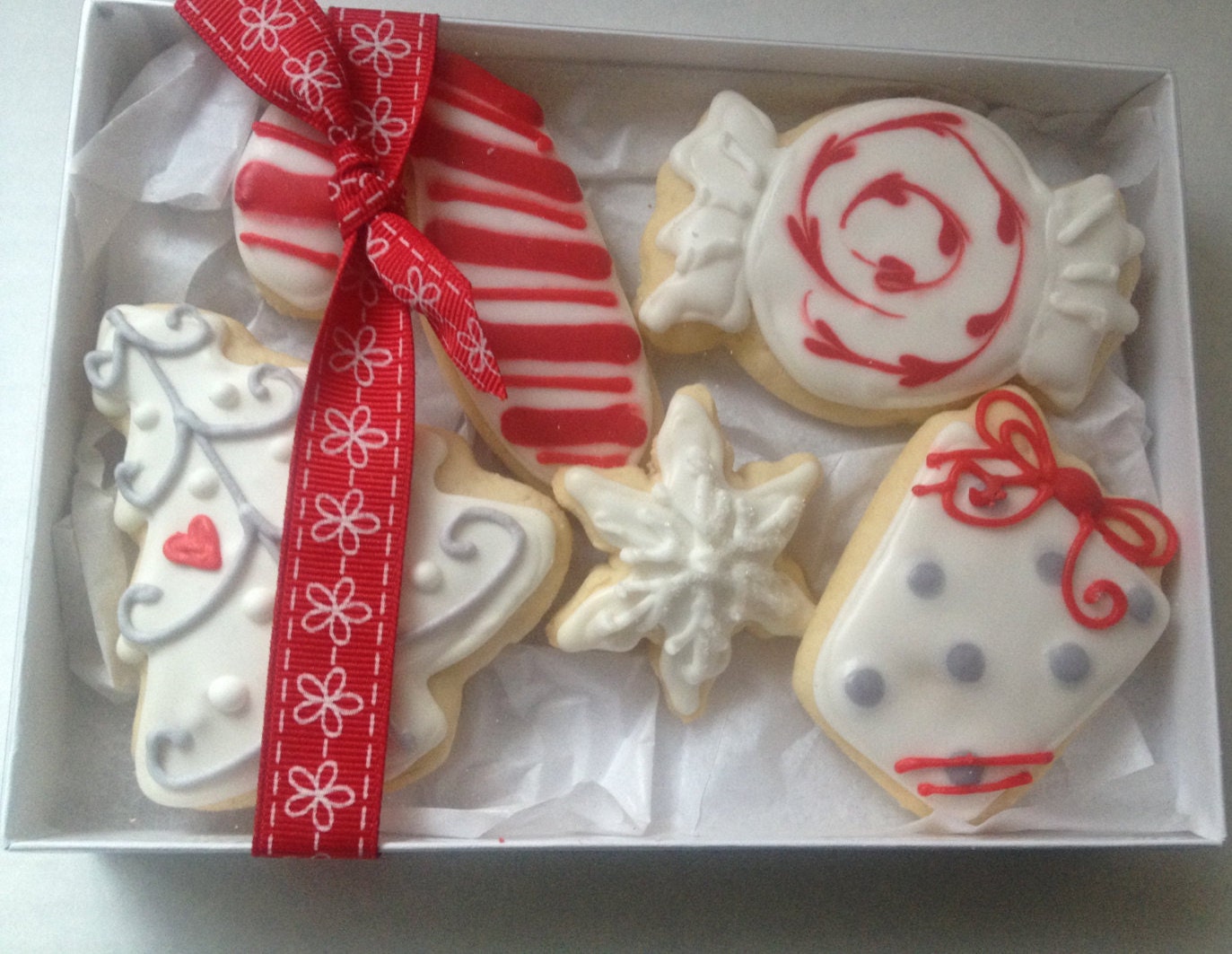 Christmas Cookie Boxed Set, Holiday Cookies, Santa Cookie, Santa ...