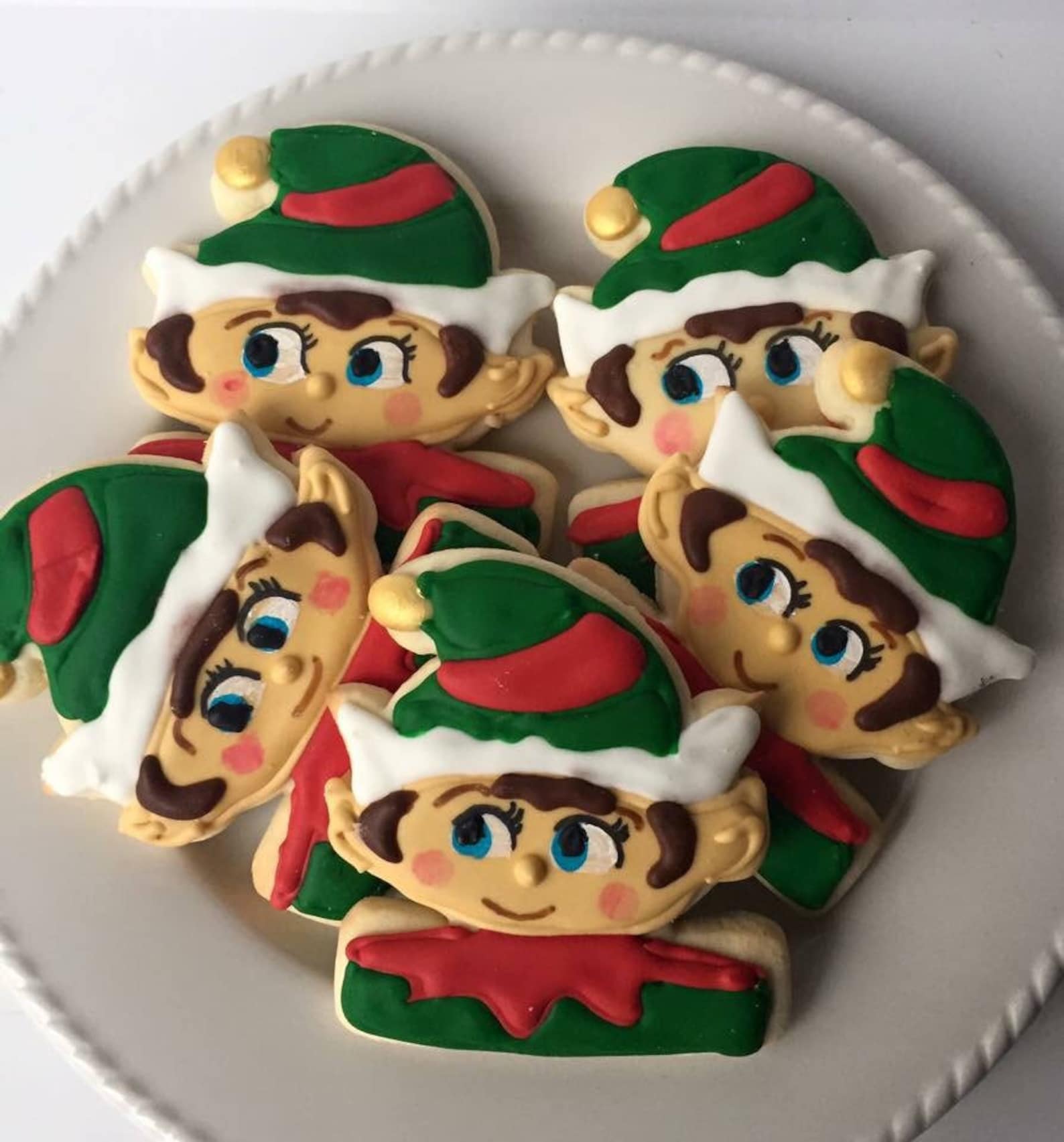 Elf Christmas Cookies Holiday Cookies Elf Cookie Elf Gifts | Etsy