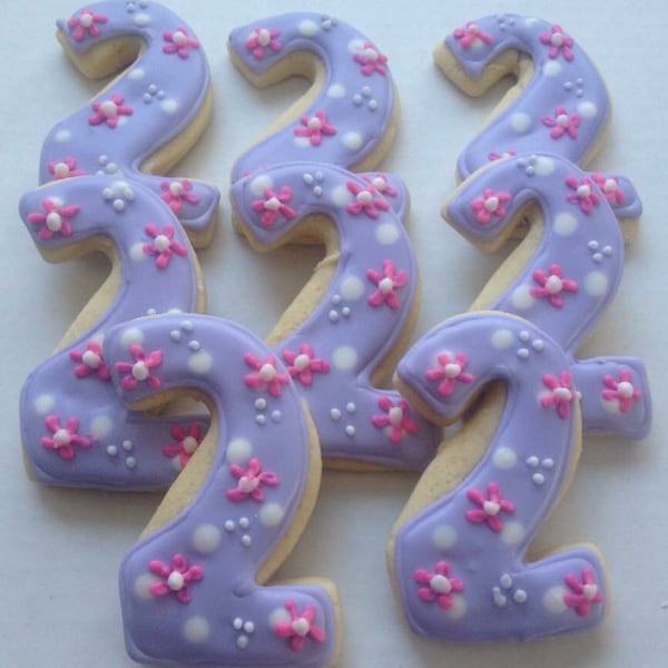 Number Cookies - Etsy