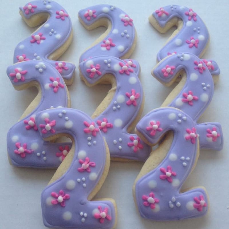 Number Cookies - Etsy