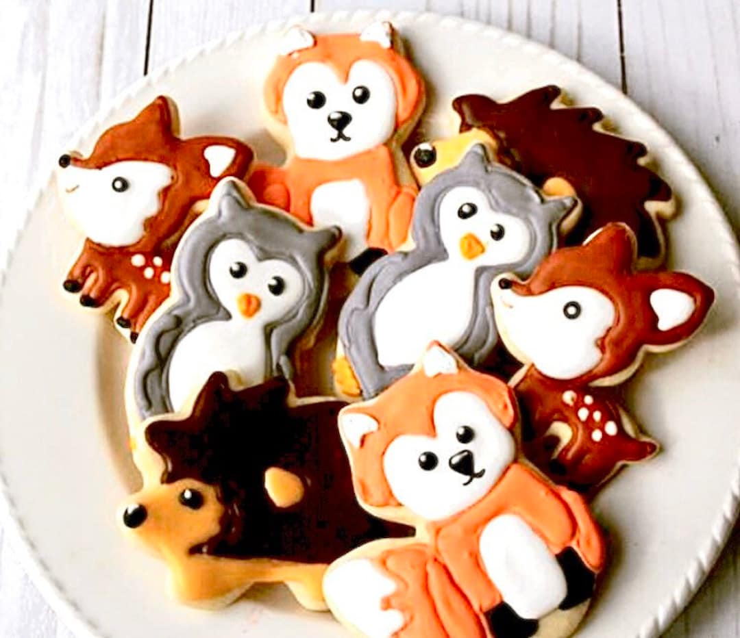 12 Woodland Cookies, Fox Cookies, Woodland Baby Shower, Woodland ...