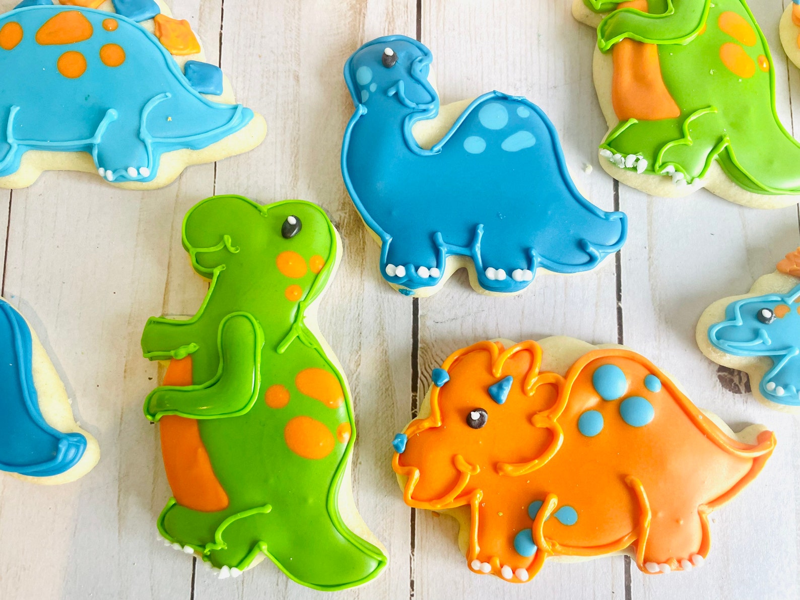 Dinosaur Cookies, Sugar Cookies, Dinosaur Party, Decorated Cookies ...