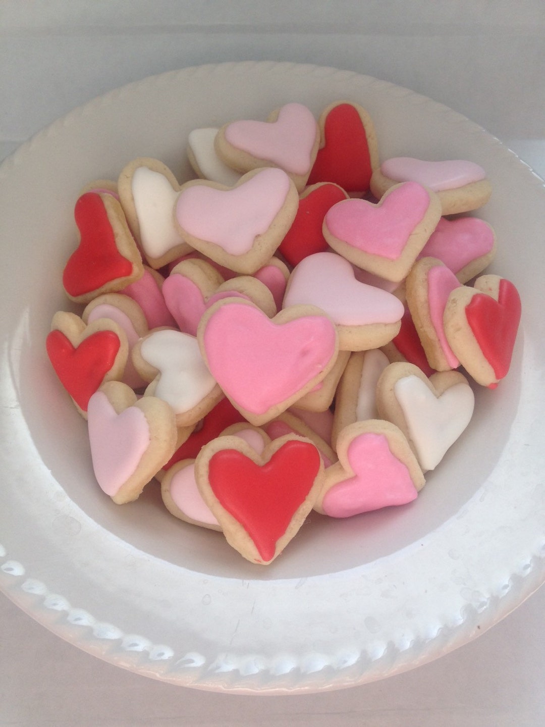 MINI Heart Sugar Cookies, Valentines Cookies, Valentines Party ...