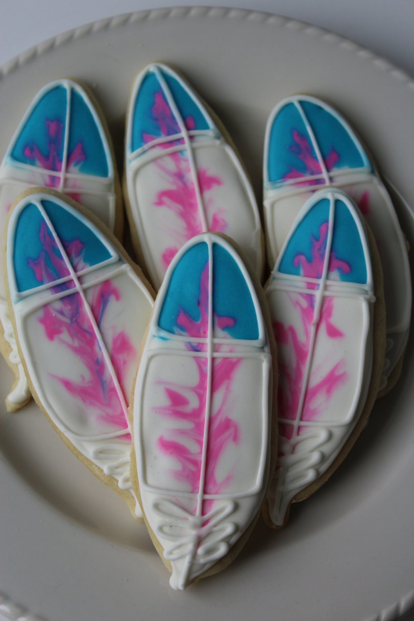 Feather Sugar Cookies / BOHO Party Favor/ Decorated Cookie/ Bohemian ...