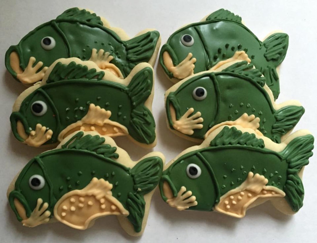Fish Sugar Cookies, Fishing Gifts, Fishing Gifts for Men, Fish Birthday ...