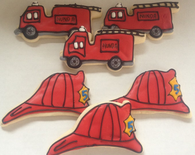 Firefighter Cookies - Etsy