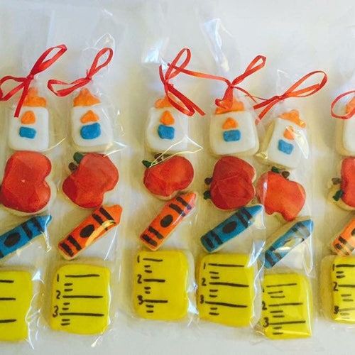 Back to School Mini Cookies - Etsy