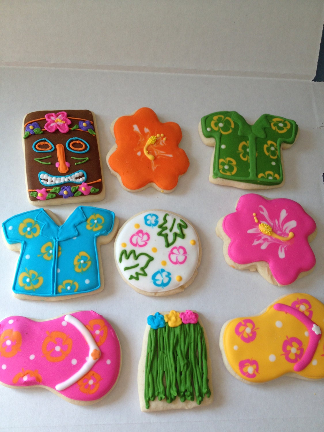 Luau Cookies - Luau Party -hawaiian Party- Beach Party - Tropical Party ...