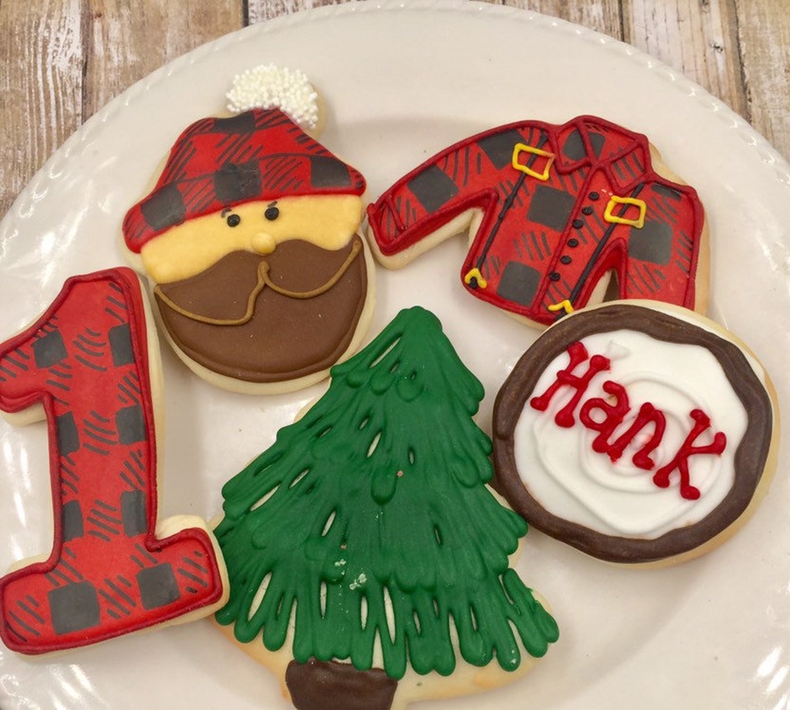 Lumberjack Woodland Sugar Cookies Woodland Baby Shower - Etsy