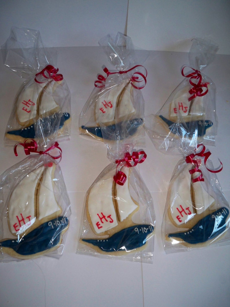 Sailboat Sugar Cookies Nautical Wedding Nautical Baby - Etsy