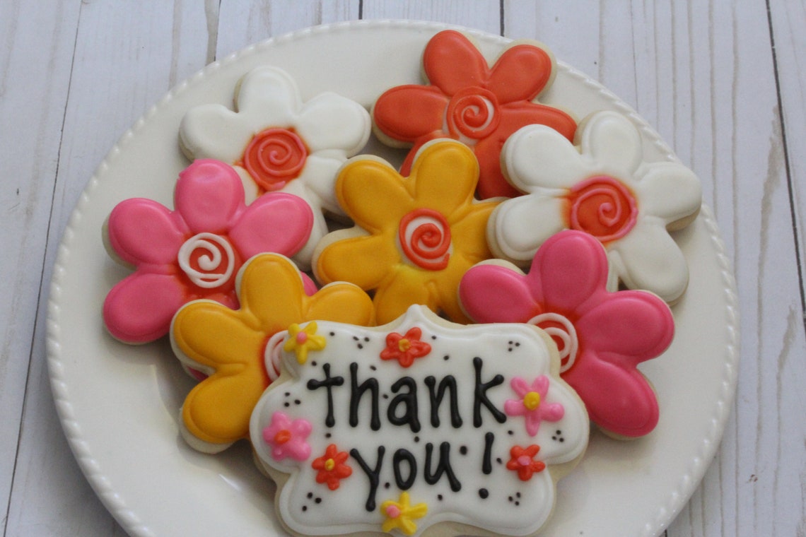 Thank You Cookie Gift Set Thank You Cookies Cookies Thank - Etsy