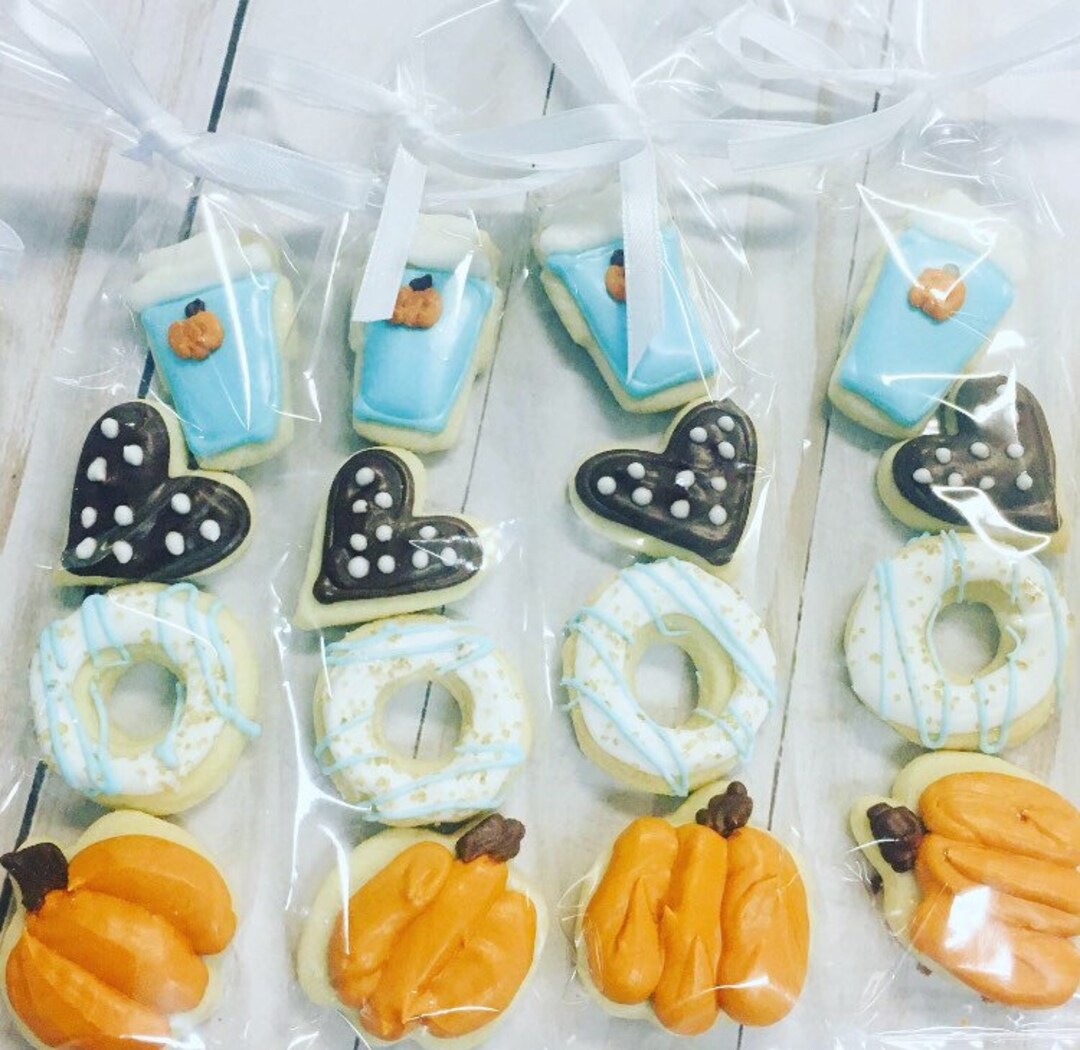 Mini Fall PUMPKIN SPICE Themed Cookie Bags, FALL Party Favors, Care ...