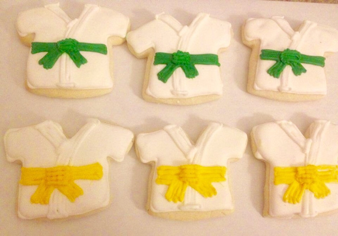 Karate Sugar Cookies - Karate Cookies- Karate Gifts - Karate Birthday ...