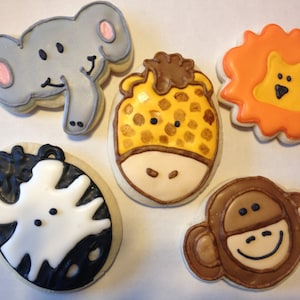 Zoo Animal Birthday Sugar Cookies Safari Birthday Party - Etsy