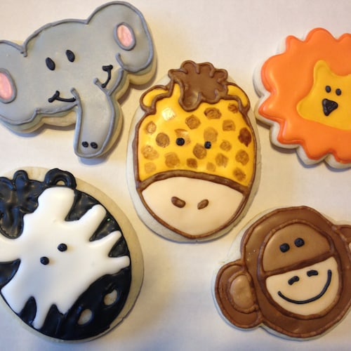 Zoo Animal Birthday Sugar Cookies Safari Birthday Party - Etsy