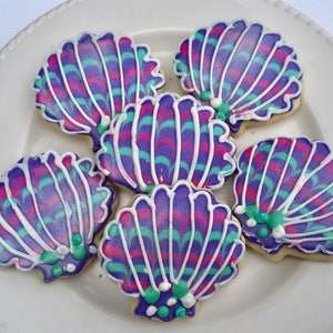 Mermaid Cookies - Mermaid Party - Mermaid Birthday - Under the Sea Baby ...