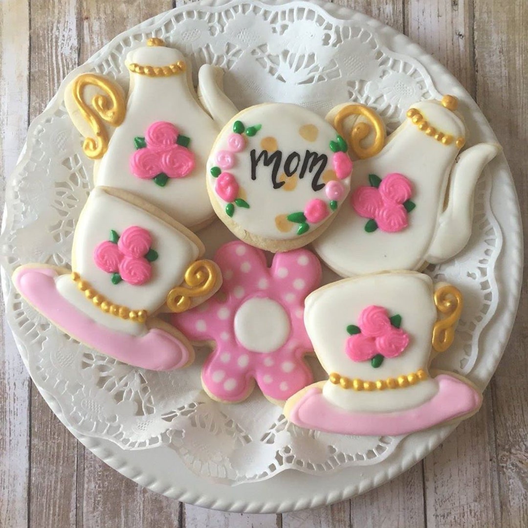 Mother's Day Cookies, Tea Party Cookies, Mother's Day Gift, Mother's ...