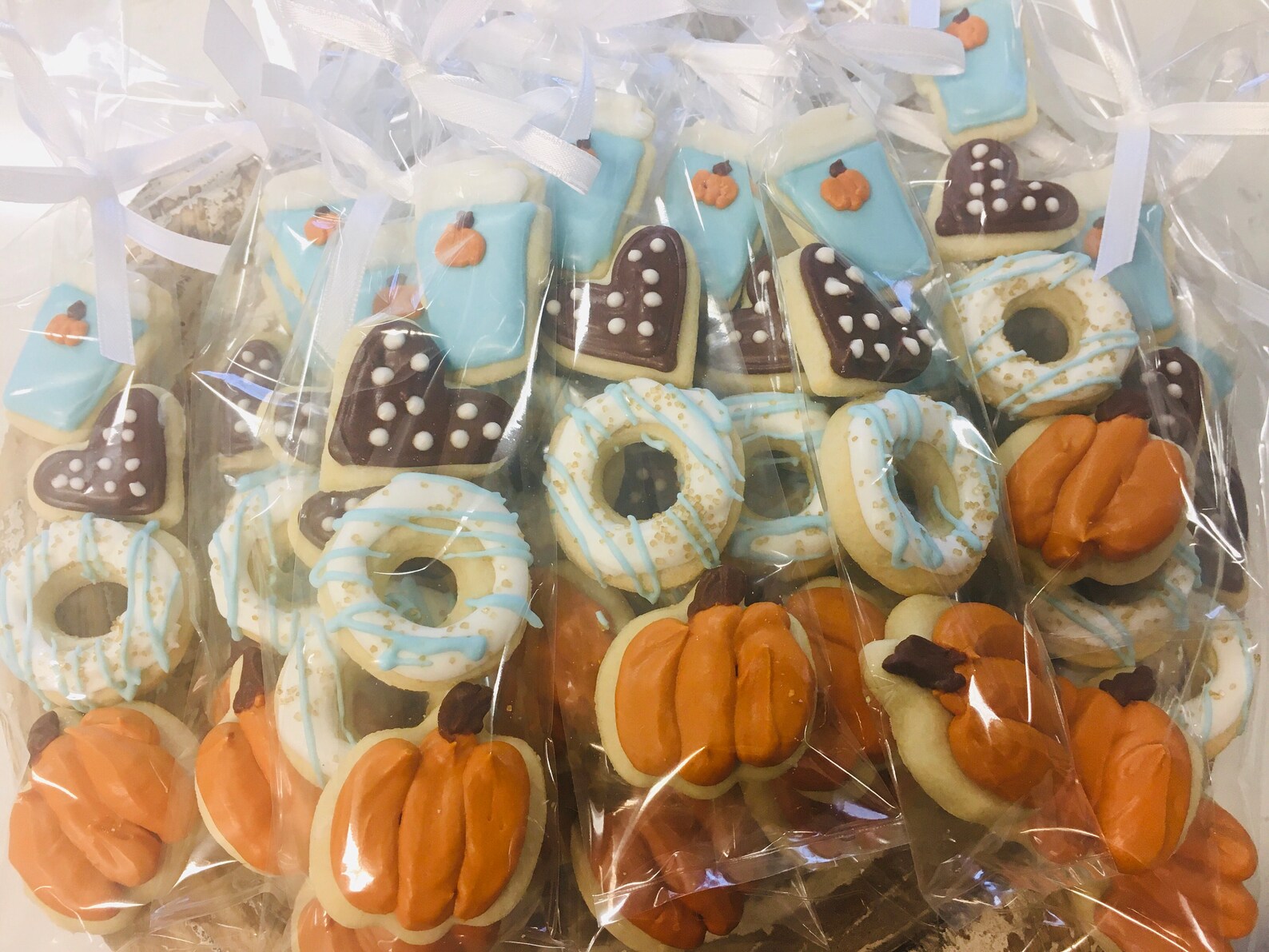 Mini Fall PUMPKIN SPICE Themed Cookie Bags, FALL Party Favors, Care ...